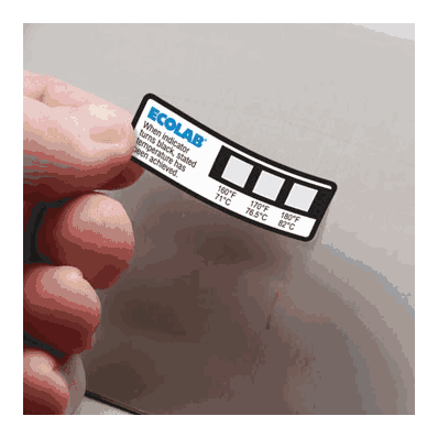 160F Dishwasher Temperature Sensor Labels, 24/Pk - Ecolab