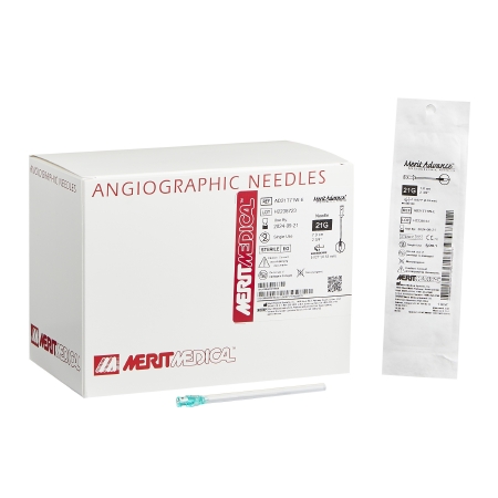 Angiographic Needle, 21 ga x 2-3/4" Luer Lock Tri-Bevel Straight Style ...