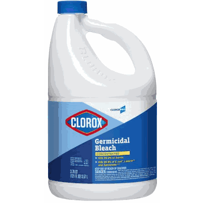 Bleach, 121 oz. Liquid Concentrate Sodium Hypochlorite Manual Pour Jug ...