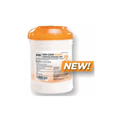 Bleach Surface Disinfectant Cleaner Wipe 6 x 10.5, sold as 75/can Sani ...