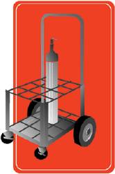 Cylinder Cart - Cart F/12 D&E Cylinders 6124 - Mada Medical Products