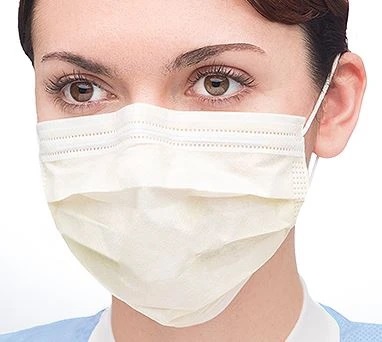 Earloop Masks, color Yellow, EXTRA-Lite Procedure mask, sold as 50/box ...