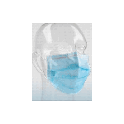 Face Mask Barrier Softloop Pleated Earloops, 50/box, or 6 bxs/cs by ...