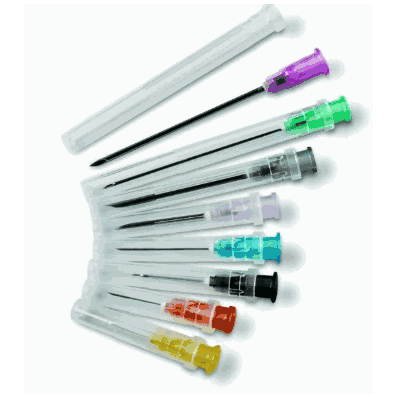 Hypodermic Needle, Green, 21ga x 2" Tri-Bevel :uer Lock Connection ...