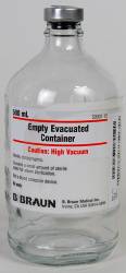 Evacuated Container, 500 mL IV Evacuated Glass Jar with Stopper, sold ...