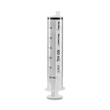 Oral Medication Syringe, 60 mL Flat Top Style with Enfit Tip, White ...