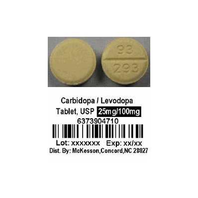 Parkinson's Disease Treatment Agent Carbidopa / Levodopa 25 Mg - 100 Mg ...