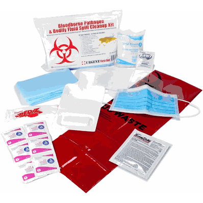 PPE Kit, Personal Protection Kit, 21 Piece Bodily Fluid Clean. Pack ...