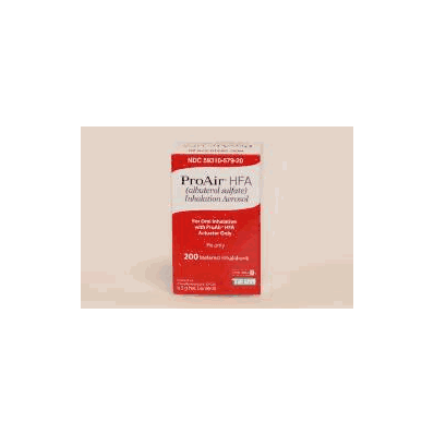 Proair Hfa Beta-adrenergic Agonist Albuterol Sulfate 90 Mcg Inhalation ...