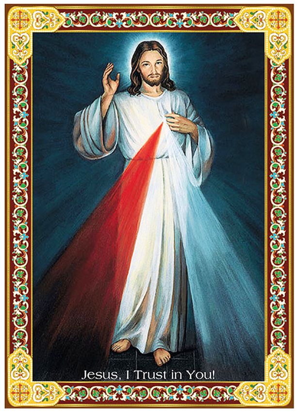 Divine Mercy, Gold Foil Orthodox Icon with Stand - at Holy Trinity Store