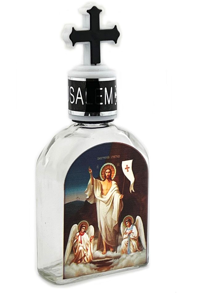 Holy Water Bottle Glass, Resurrection of Christ, Small - at Holy ...