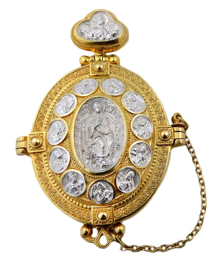 Locket Panagia Christ/Apostles Opens to Christ & Virgin Mary - at Holy ...