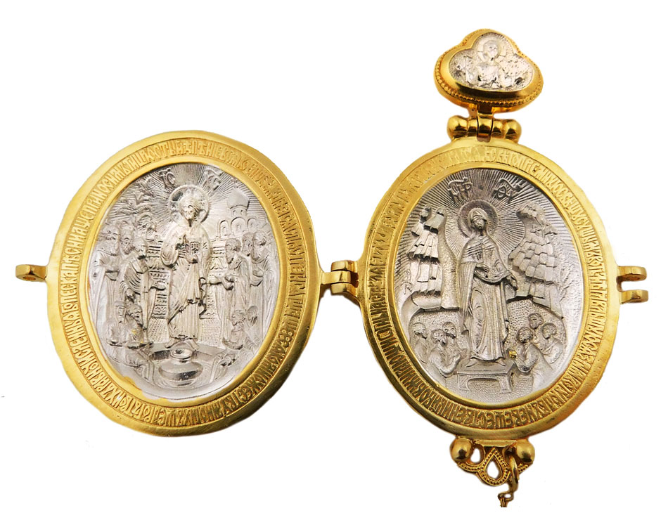 Locket Panagia Christ/Apostles Opens to Christ & Virgin Mary - at Holy ...
