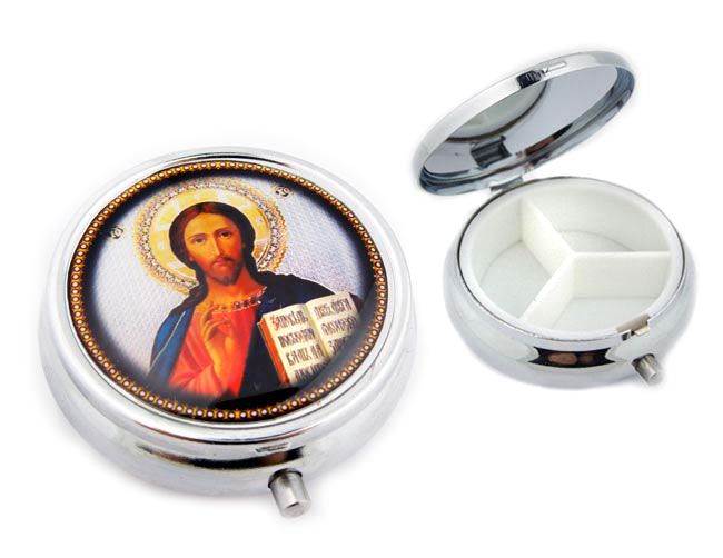 Pill Box with Icon Christ The Teacher - at Holy Trinity Store