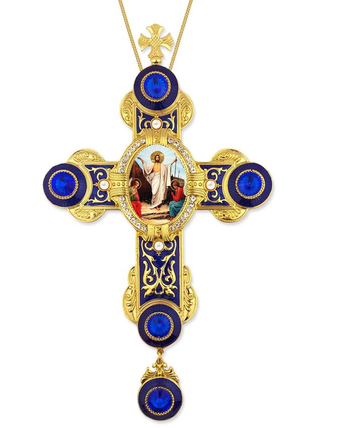 The Resurrection Icon in Byzantine Styled Cross Ornament - at Holy ...