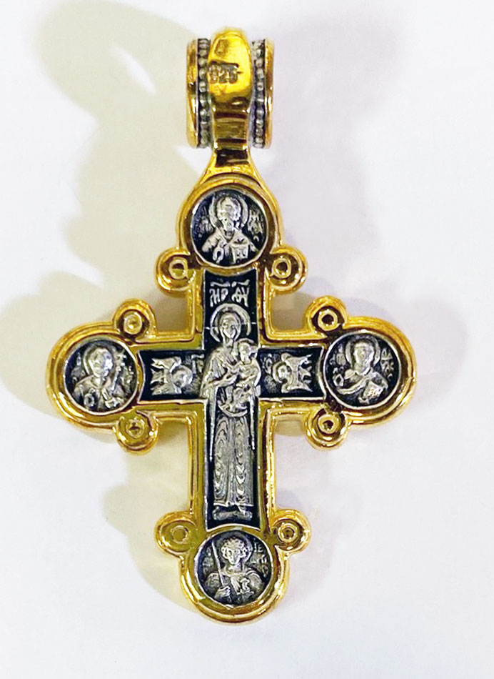 Traditional Byzantine Style Lobed Reversible Cross - at Holy Trinity Store
