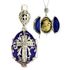 Virgin Mary & Child, Locket, Sterling Silver Egg Pendant, Blue - at ...