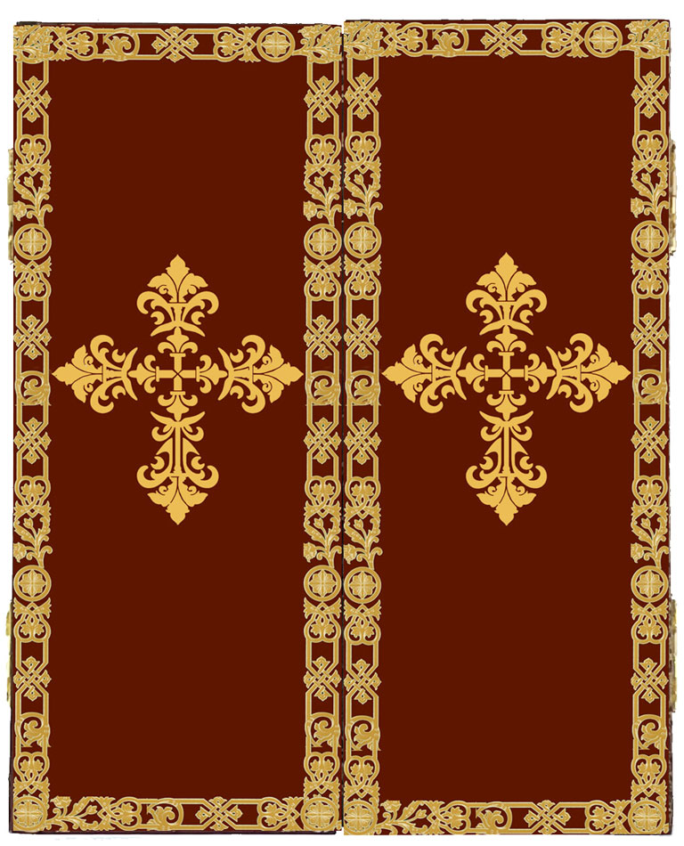 Virgin Mary Extreme Humility, Icon Triptych with Arch. Michael and ...