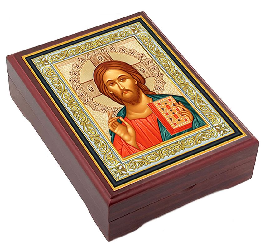 Christ the Teacher, Wooden Icon Keepsake Box - at Holy Trinity Store
