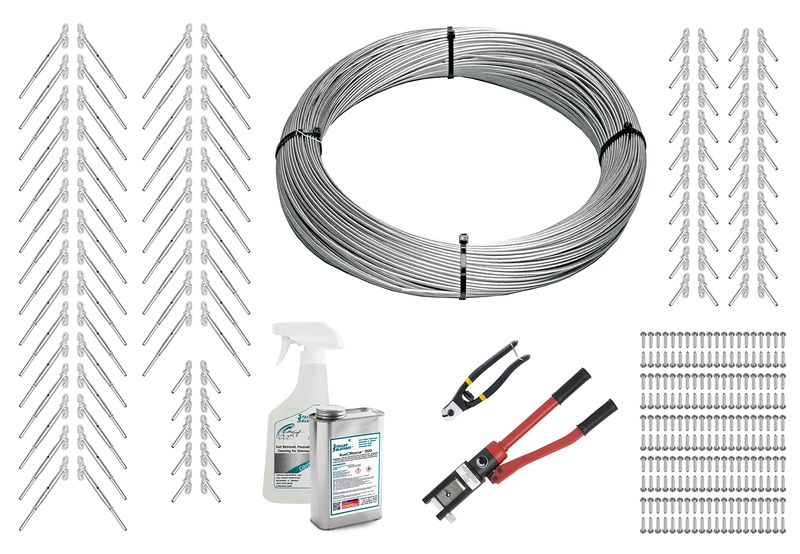 Full Surface Mount Cable Railing Kit – 1000ft.