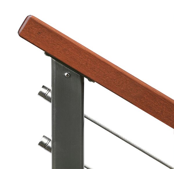 Balau Mahogany Top Rail - 2in x 4in