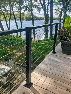 Black Aluminum Cable Railing - Rockford, MN