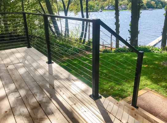 Black Aluminum Cable Railing - Rockford, MN