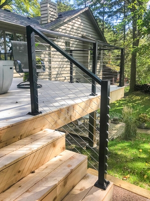 Black Aluminum Cable Railing - Rockford, MN