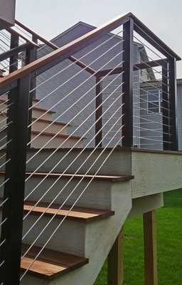 Black Aluminum Cable Railing - Woodbury, MN