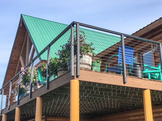 Bronze Aluminum Cable Railing - Anchorage, AK