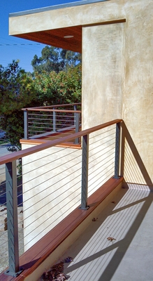 Bronze Aluminum Cable Railing - Encinitas, CA