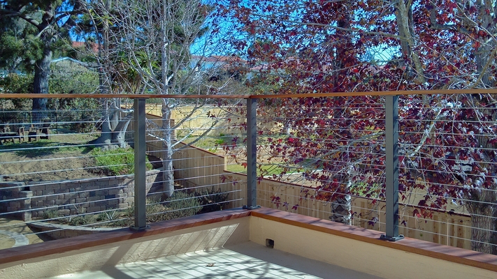 Bronze Aluminum Cable Railing - Encinitas, CA