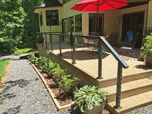 Bronze Aluminum Cable Railing - Fredericksburg, VA