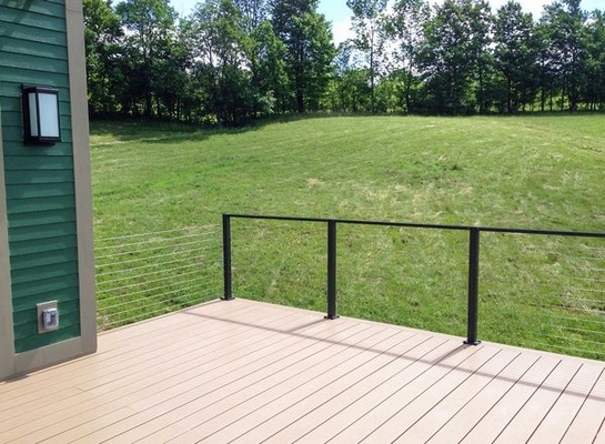 Bronze Aluminum Cable Railing - Meredith, NY