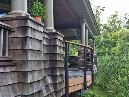 Bronze Aluminum Cable Railing - Newburyport, MA