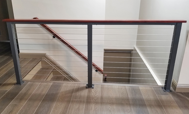 Cedar & Bronze Aluminum Cable Railing - Rochester Hills, MI