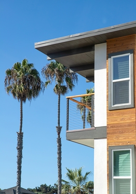 Balau & Bronze Aluminum Cable Railing - San Diego California