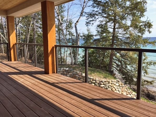 Bronze Aluminum Cable Railing - Traverse, MI