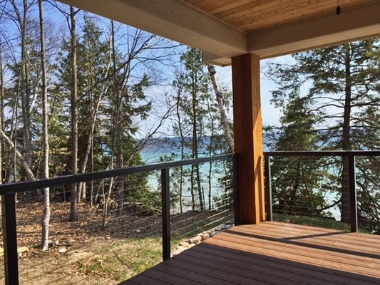 Bronze Aluminum Cable Railing - Traverse, MI