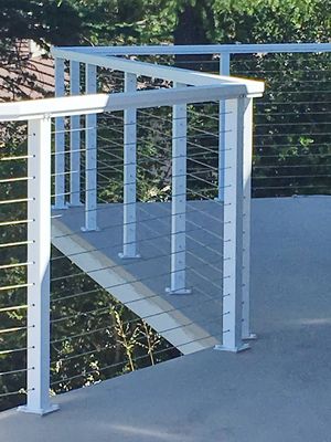White Aluminum Cable Railing - Los Altos, CA