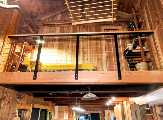 Black Aluminum Cable Railing - Mount Shasta, CA