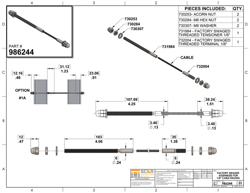 Cable Railing Factory Assembly