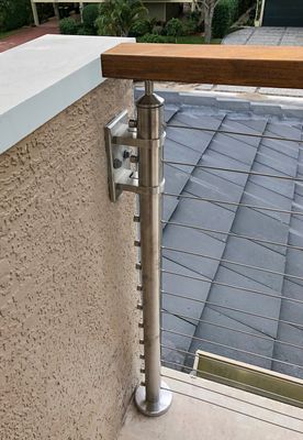 Ipe & Round Stainless Steel Cable Railing - Naples, FL
