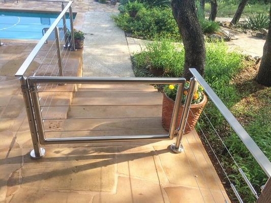 Stainless Round & Rectangular Cable Railing - Wimberely, TX