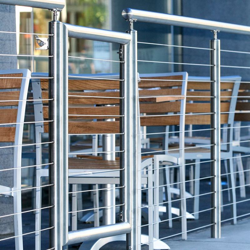 Cable Railing Gate - Stainless Round