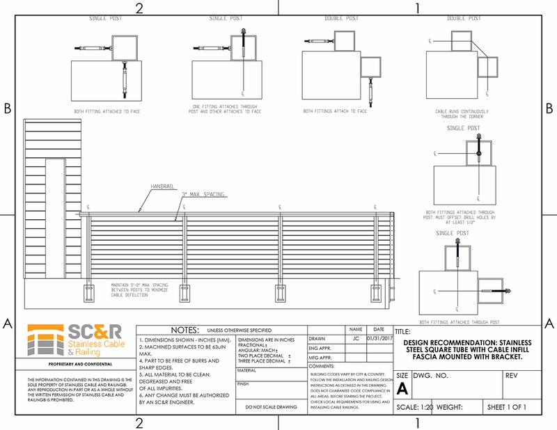 Welded Stainless Steel Cable Railing Posts - Catalina