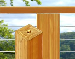 Western Red Cedar Wood Cable Railing Systems