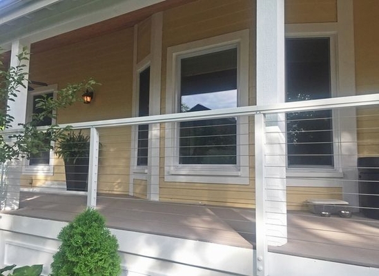 White Aluminum Cable Railing - Oconomowoc, WI