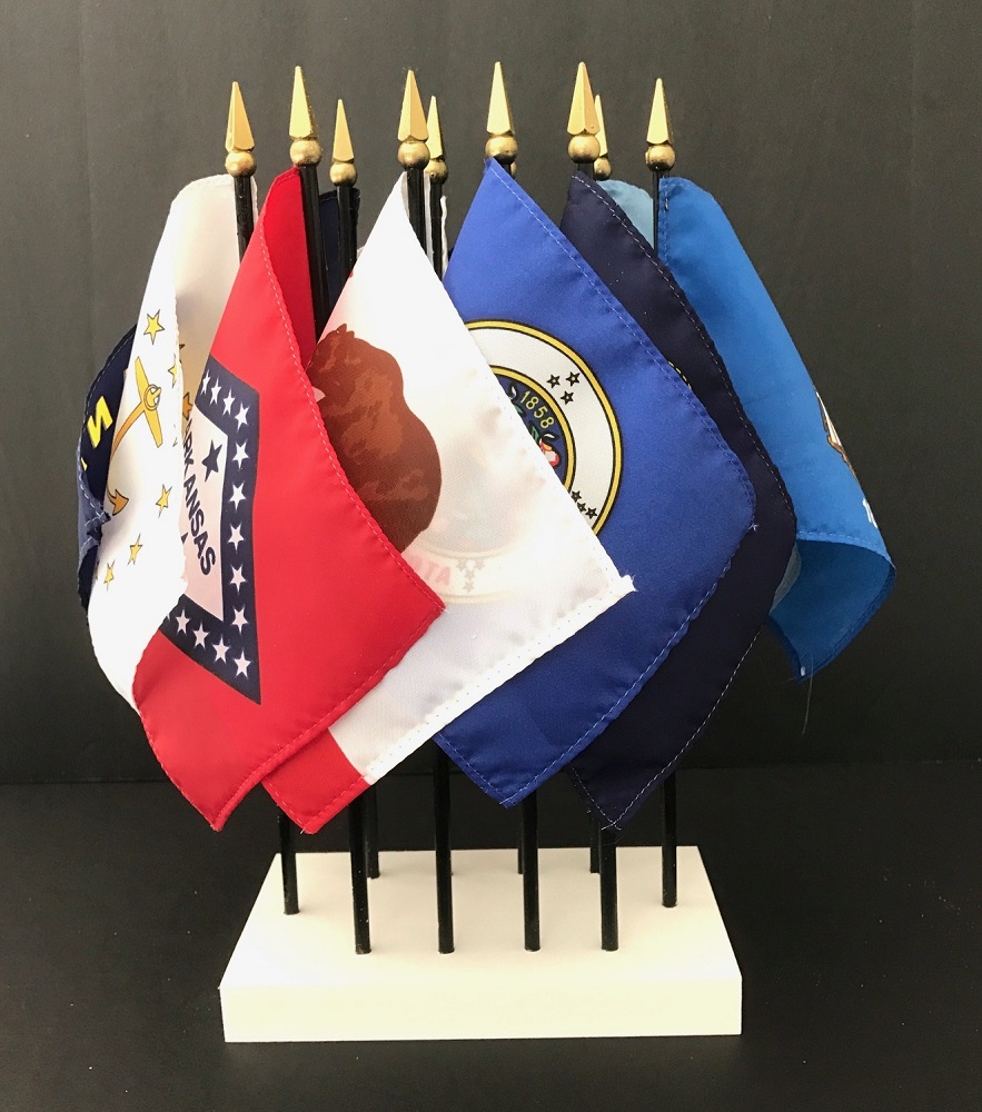 10 Hole ArcticSno Solid White Flag Stand - Miniature Flag Stands