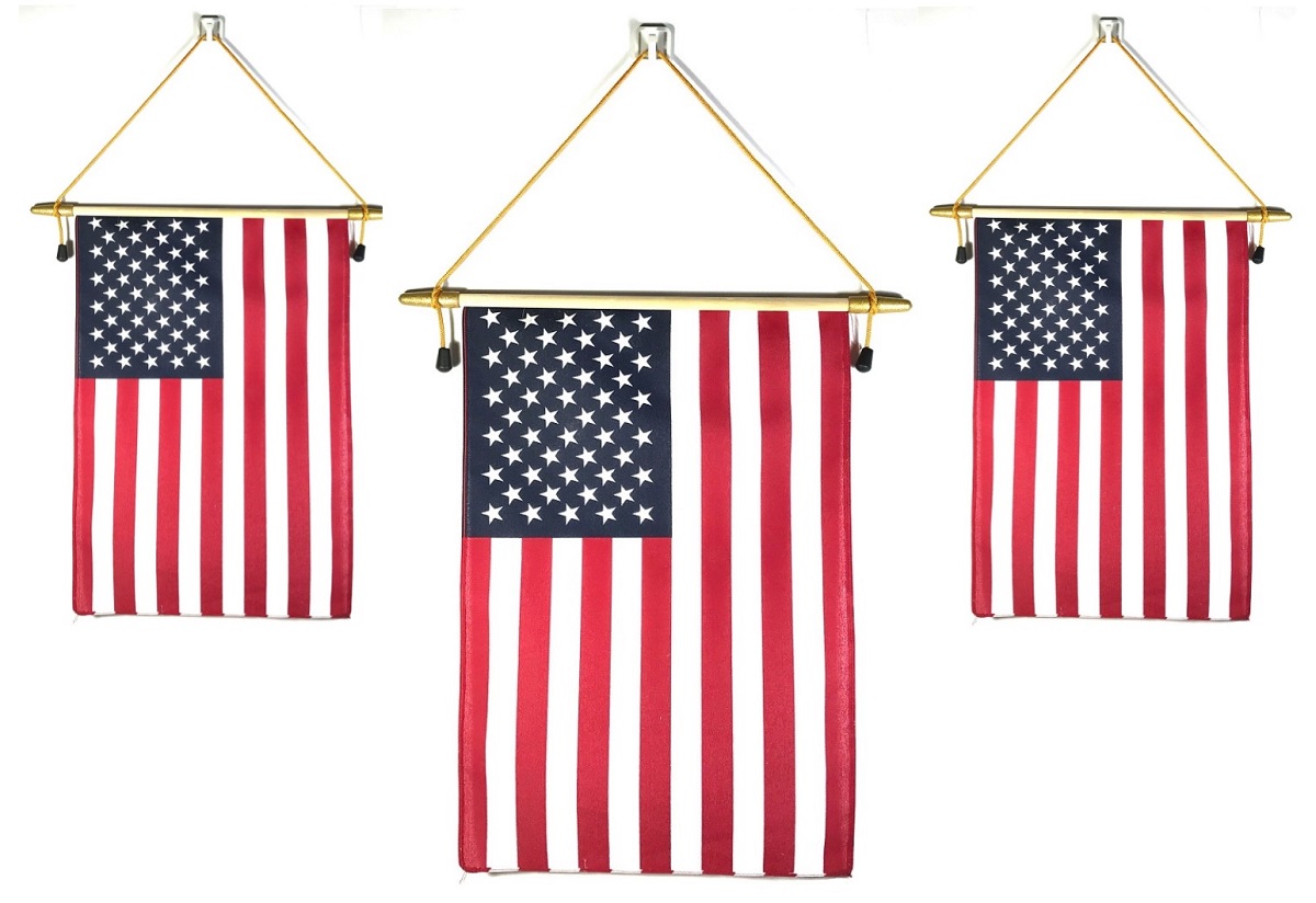 American Flag Classroom Wall or Window Banner - 12" x 18" - 12"x18 ...